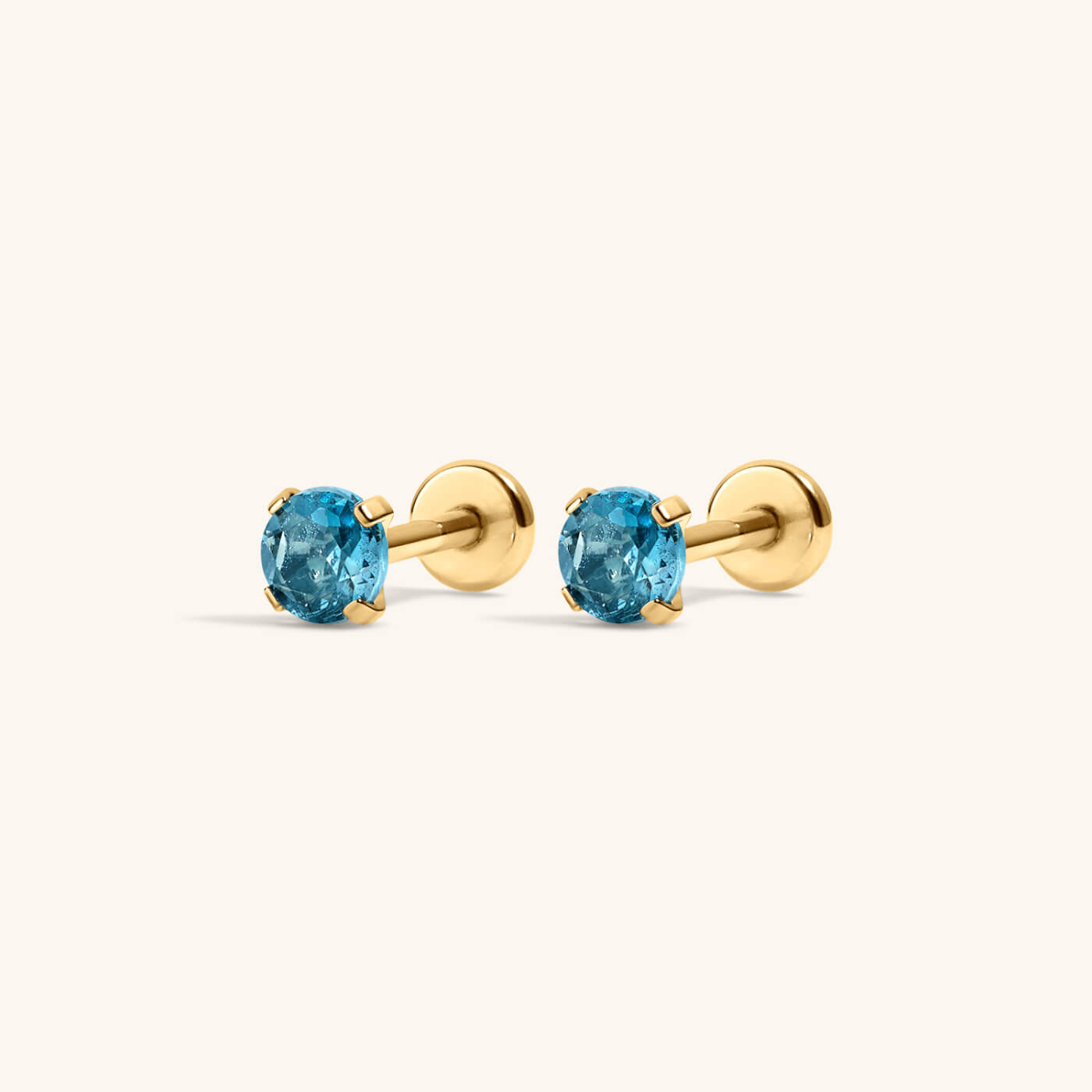 Blue topaz earrings studs store