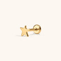 Classic Star Push Pin Flat Back Earring