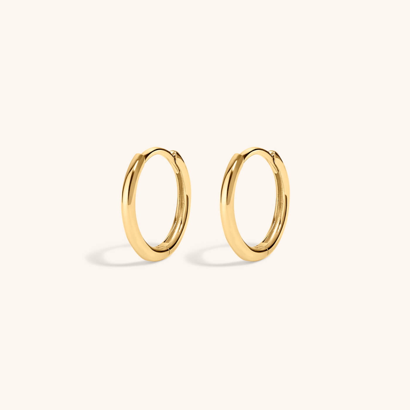Classic Huggie Hoops in 14k Gold