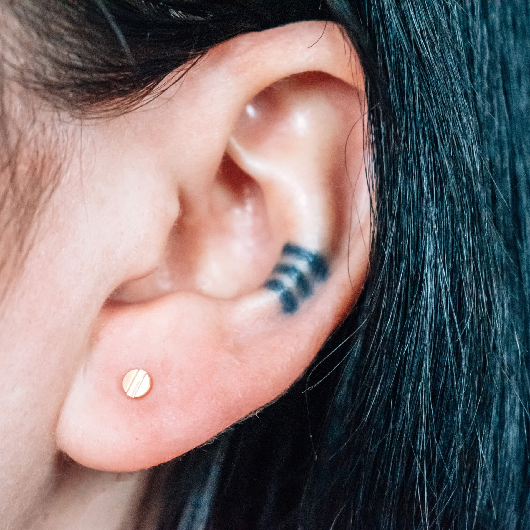 Push Pin Flat Back Earrings