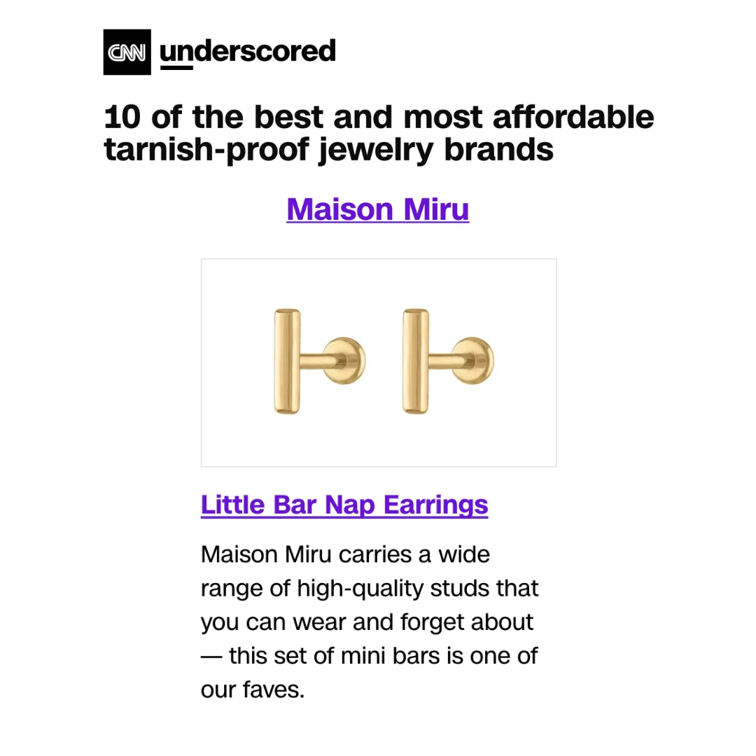 Little Bar Nap Earrings#N#| Maison Miru